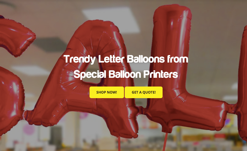Letter Balloons | Call 1300 720 230 | Specialty Balloon Printers